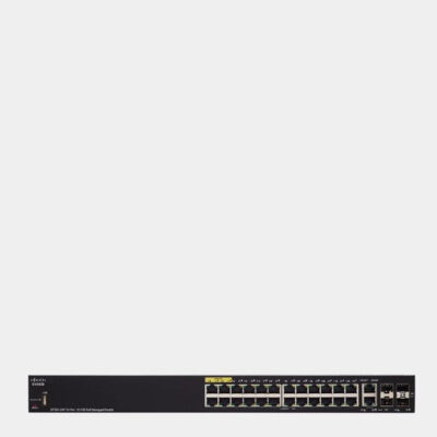 Cisco SG350-28P 28-Port Gigabit PoE Managed Switch – System Max