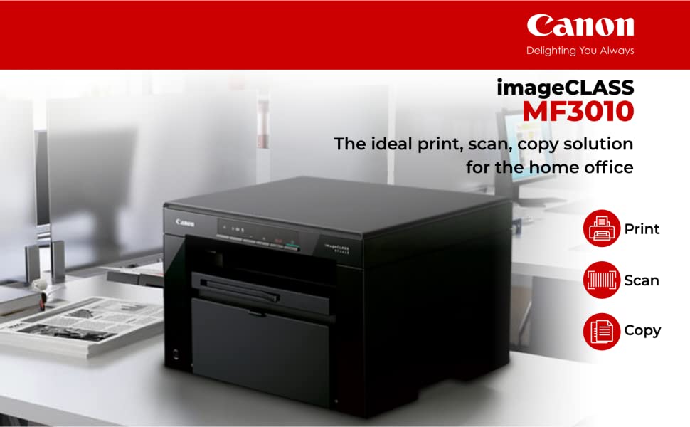 Canon i-Sensys MF3010 All in One Laser Printer – Black – System Max