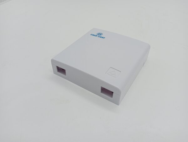 2-Core Fiber Optic Plastic Box (Indoor Faceplate) without Cassette ...