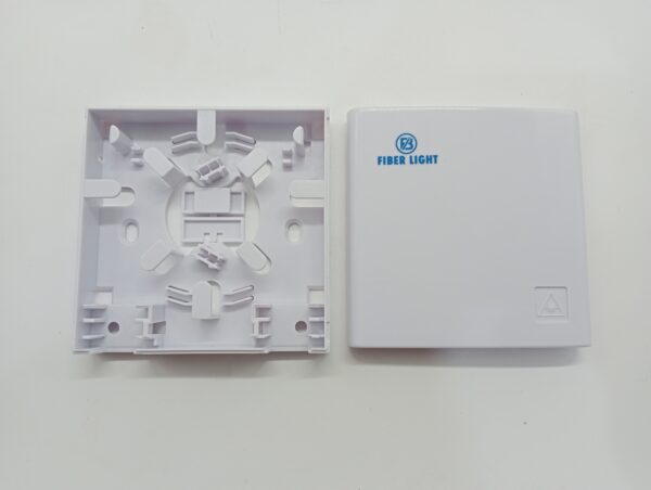 2-Core Fiber Optic Plastic Box (Indoor Faceplate) without Cassette ...