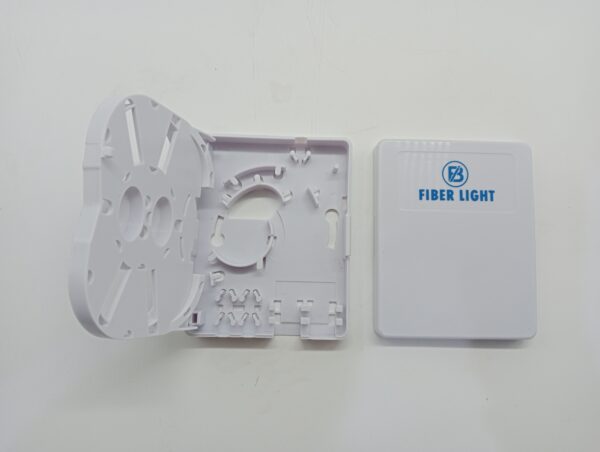 2-Core Fiber Optic Plastic Box (Indoor Faceplate) with Internal ...